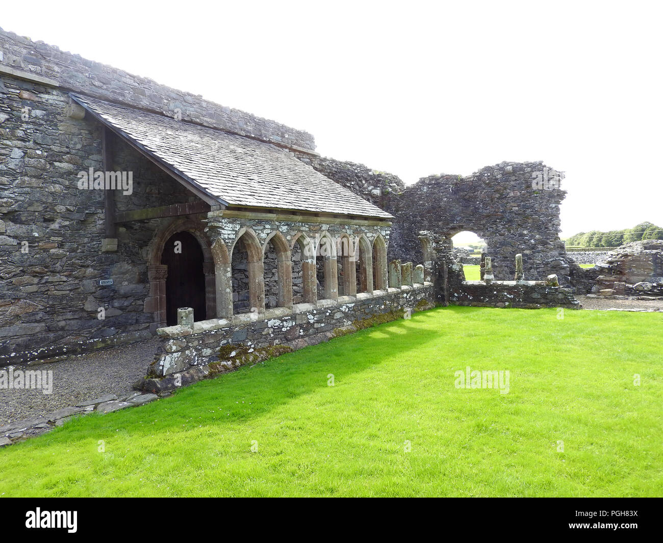 The Cloisters at Glenluce Abbey, Scotland Stock Photo - Alamy