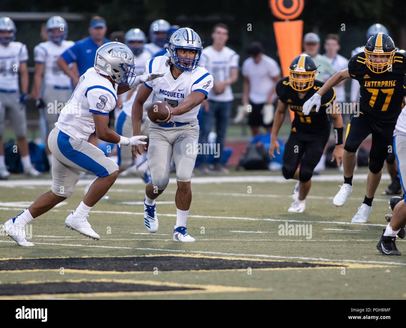 Football action with McQueen High School at Enterprise in Redding ...