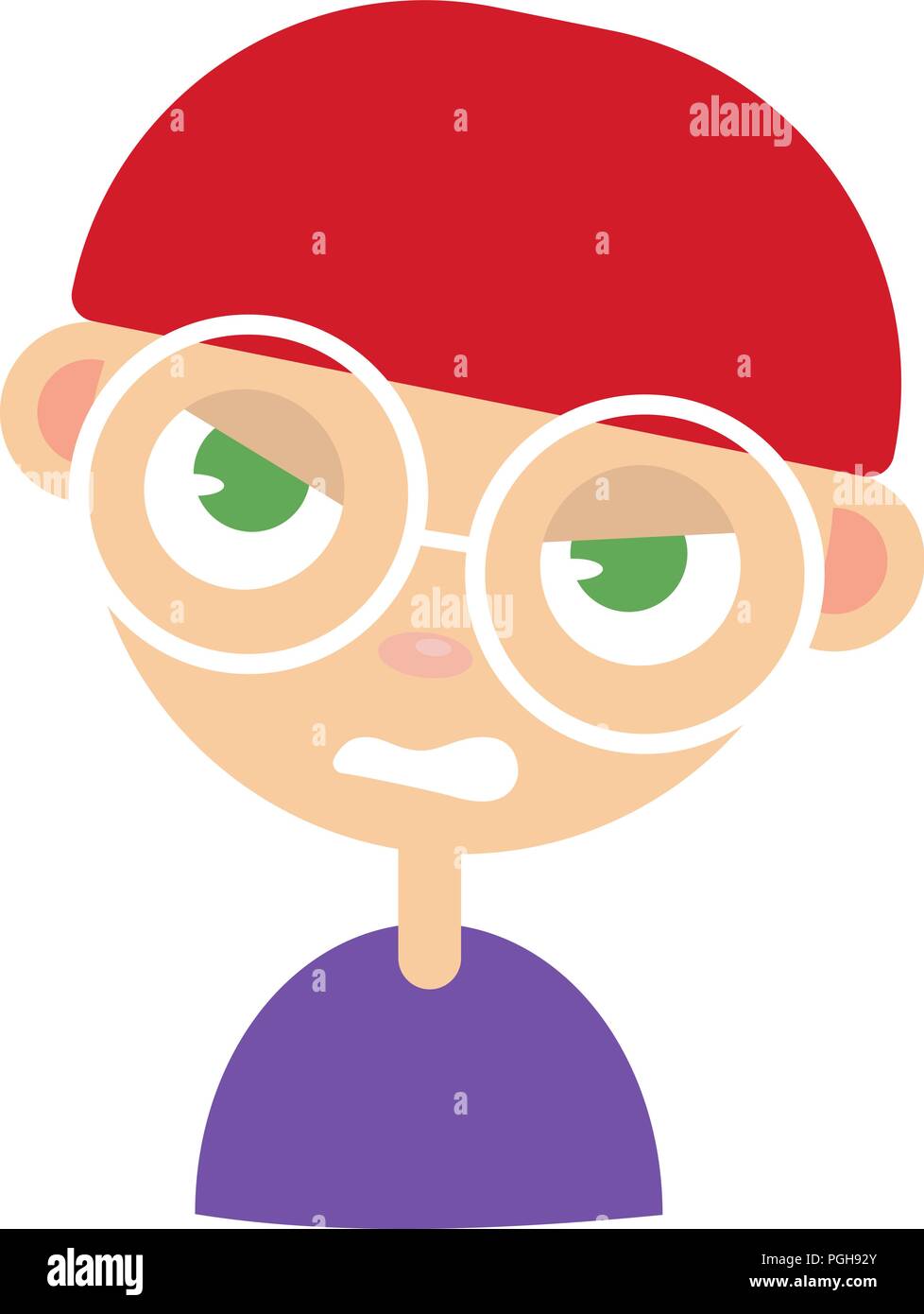 Young man face, angry facial expression, cartoon vector illustrations ... Young man face, angry facial expression, cartoon vector illustrations ...