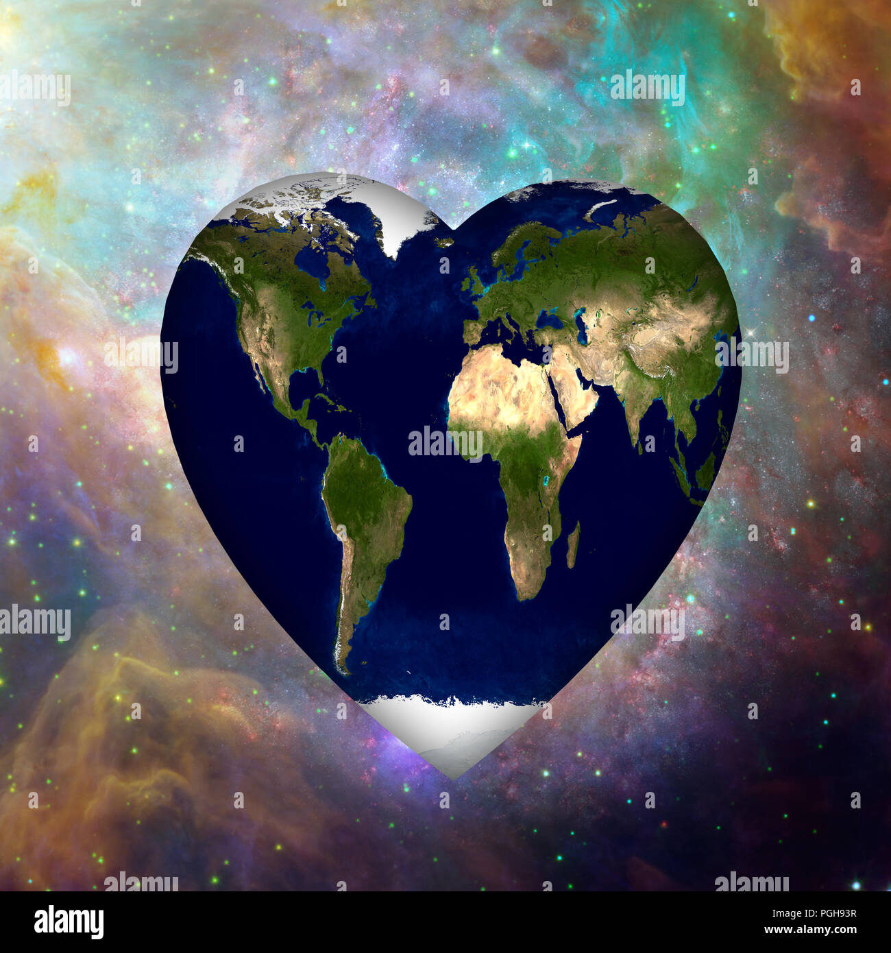 Heart Shaped World Map Stock Photos & Heart Shaped World Map Stock ...