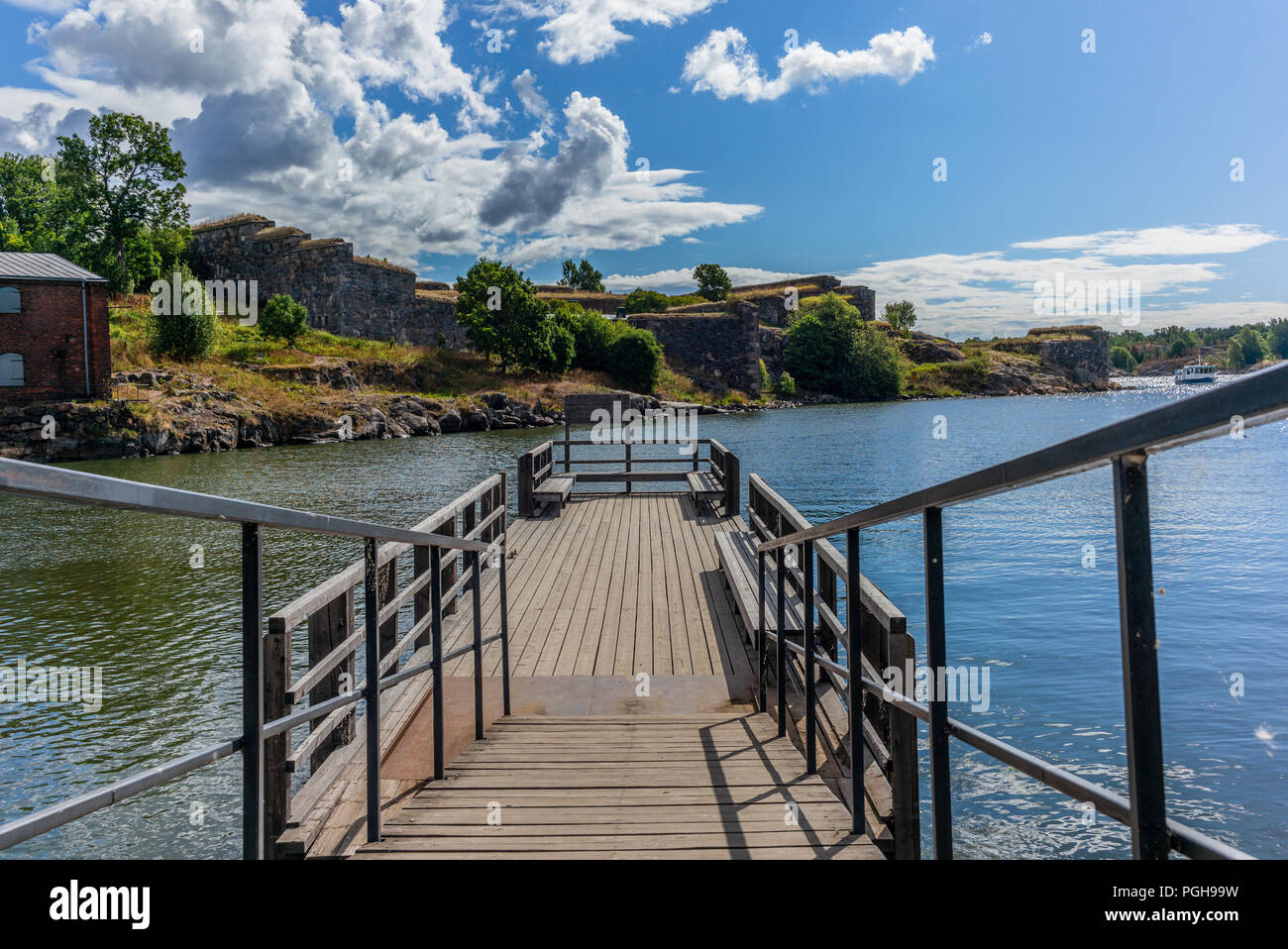 The massive defense walls of the Suomenlinna fortress in Finland - 2 ...