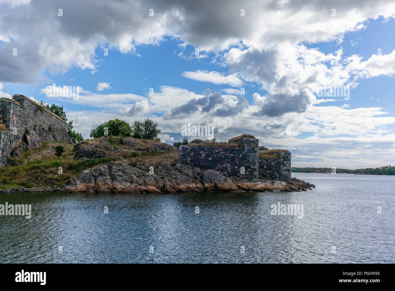 The massive defense walls of the Suomenlinna fortress in Finland - 3 ...