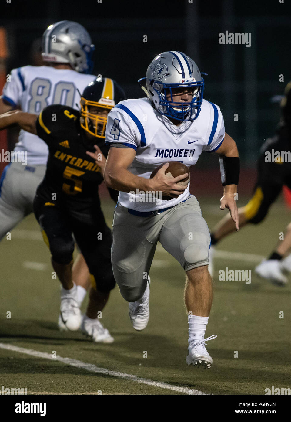 Football action with McQueen High School at Enterprise in Redding ...