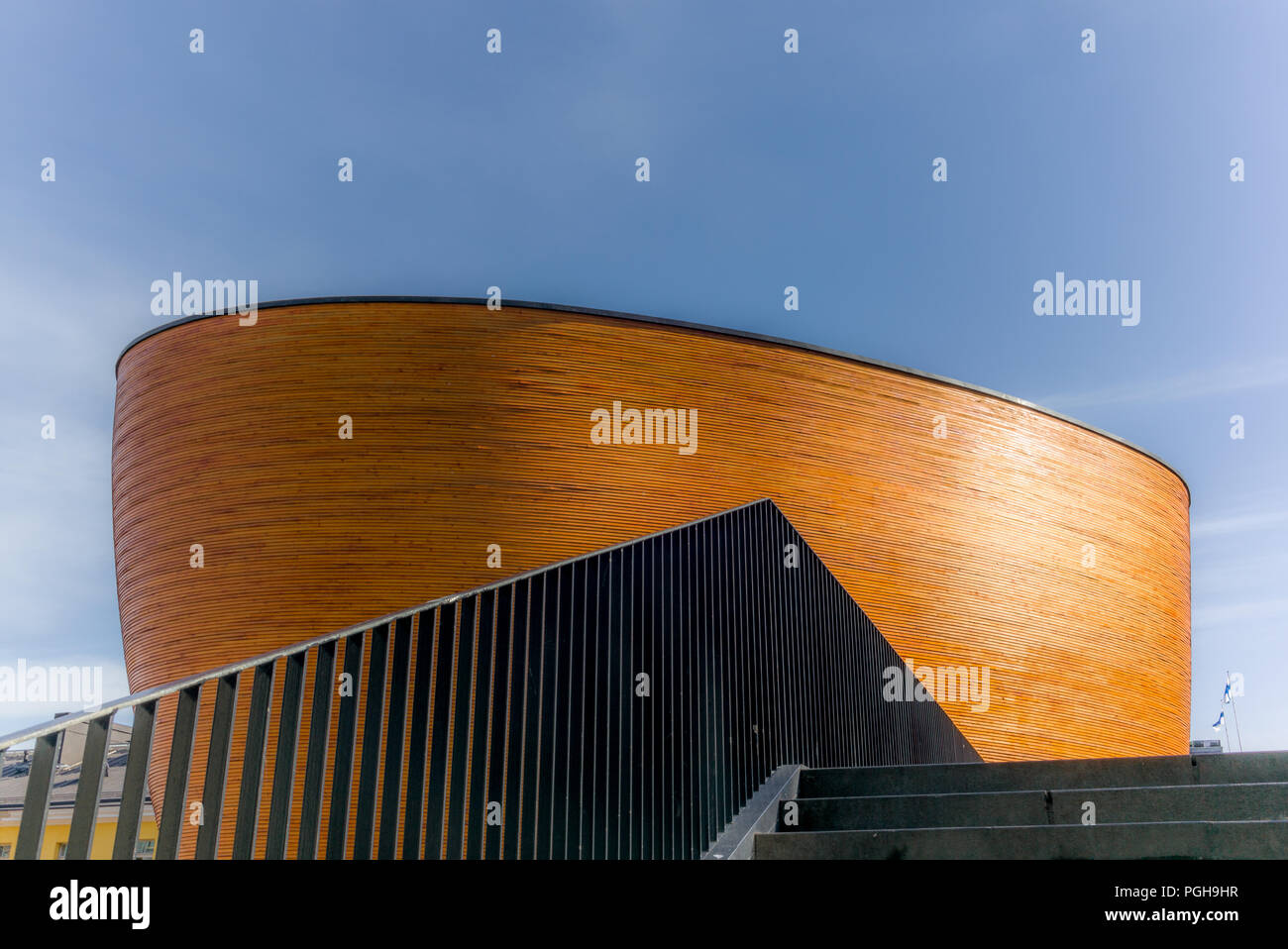 Detail of the outside of the Kampii Chapel in Helsinki - 5 Stock Photo ...
