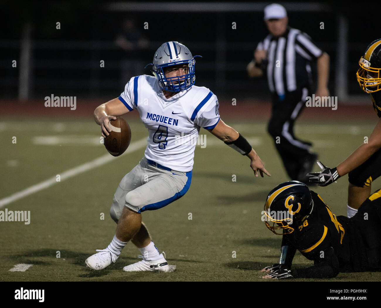 Football action with McQueen High School at Enterprise in Redding ...