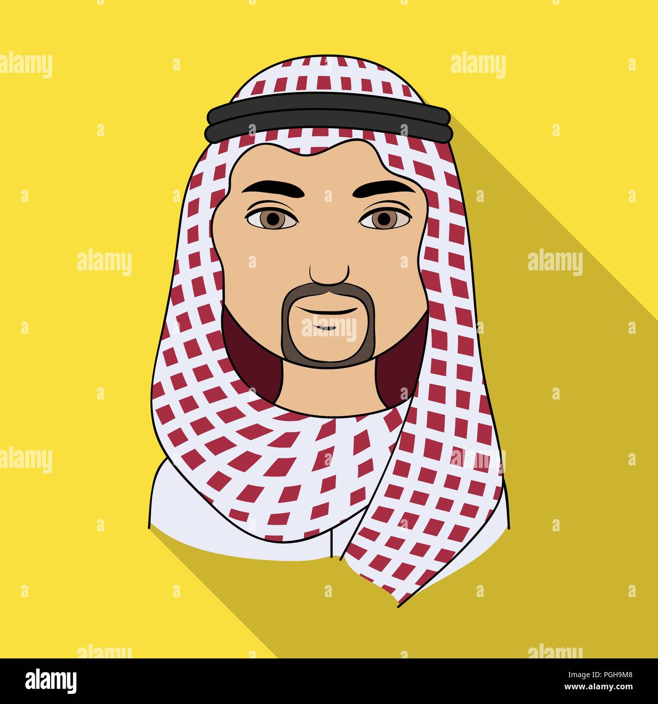 Arab.Human race single icon in flat style vector symbol stock ...