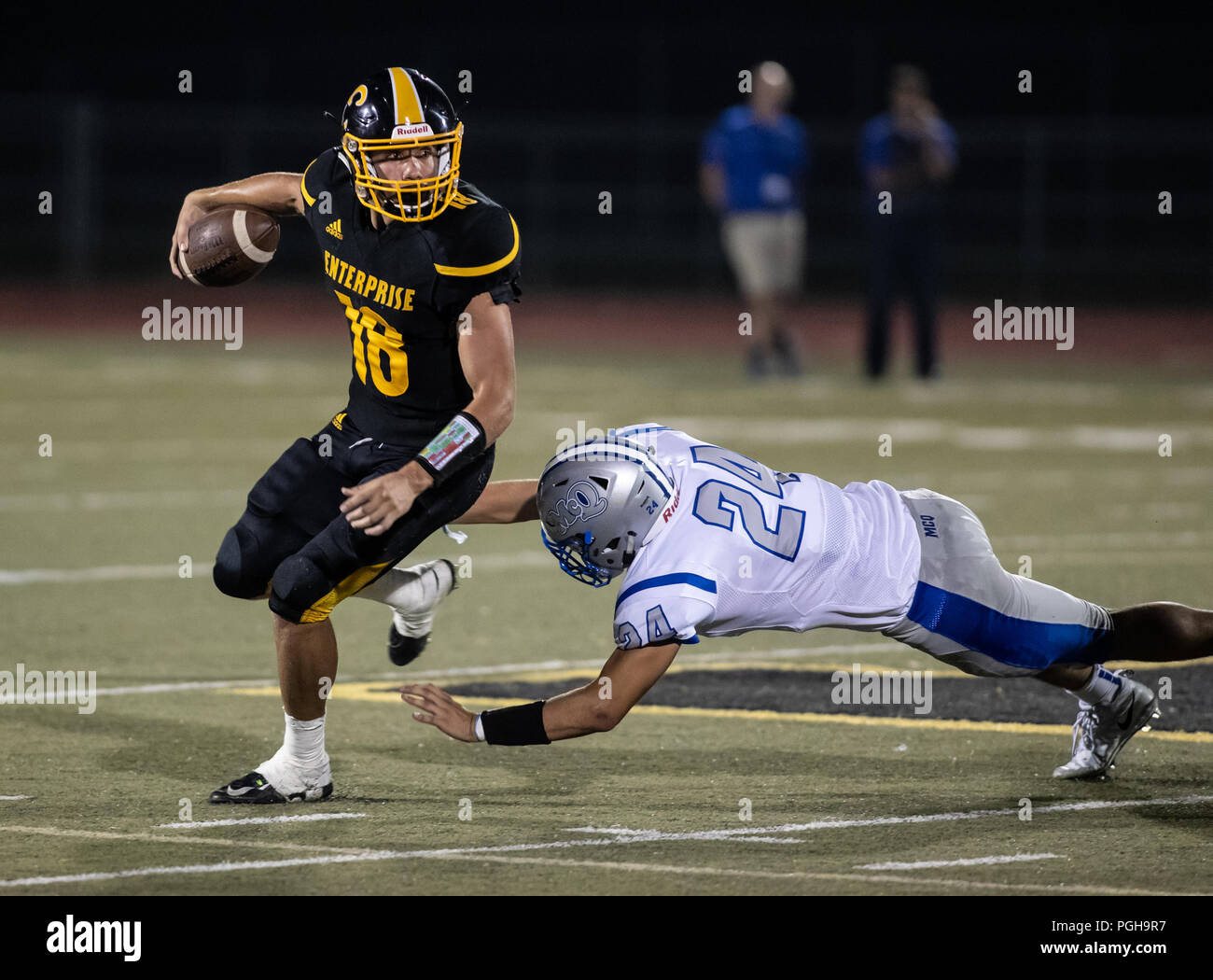 Football action with McQueen High School at Enterprise in Redding ...