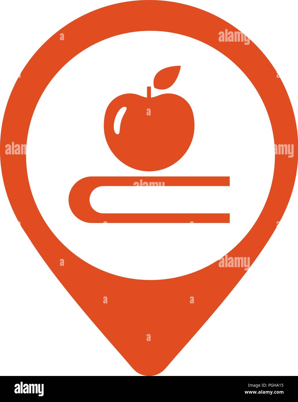 book icon conception with pin locator symbol Stock Vector Image & Art ...