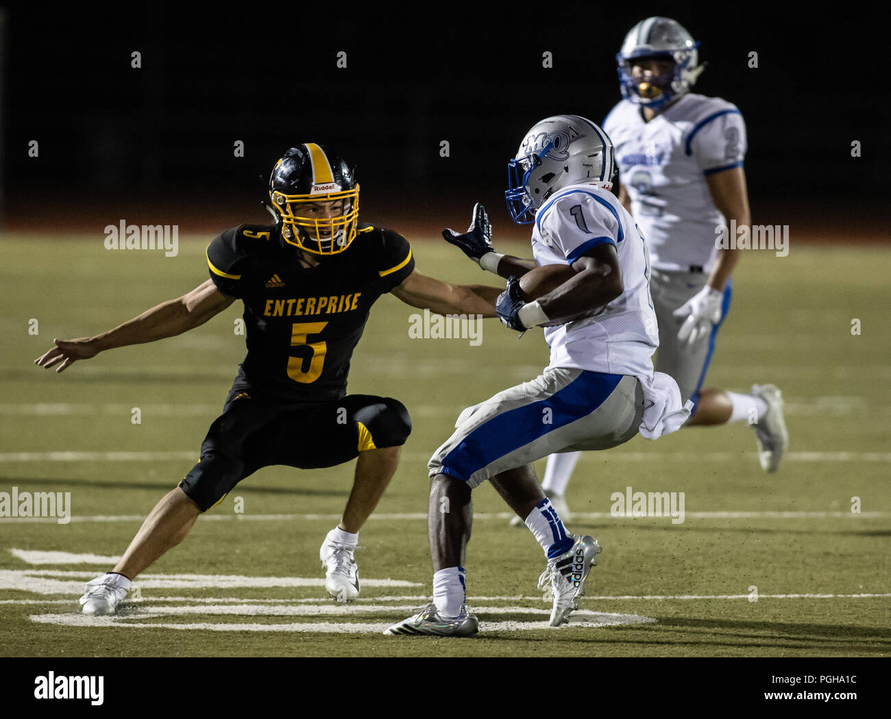 Football action with McQueen High School at Enterprise in Redding ...