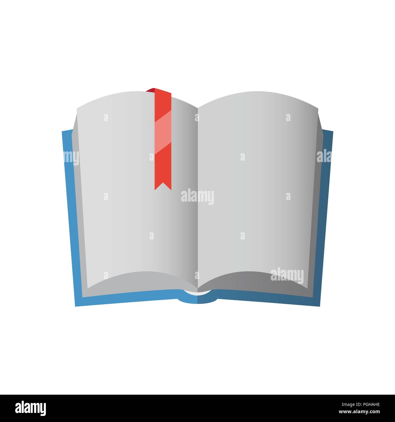 Icon of open textbook with red bookmark Stock Vector Image & Art - Alamy