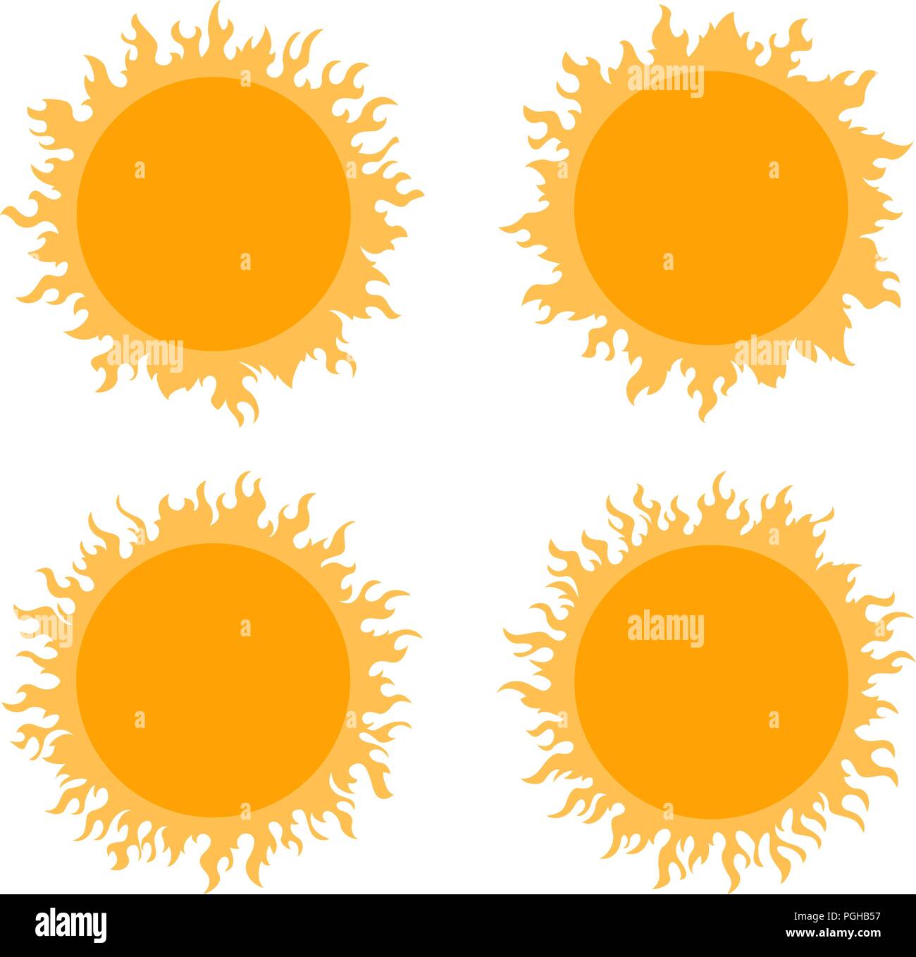 Sun icon set Stock Vector Image & Art - Alamy