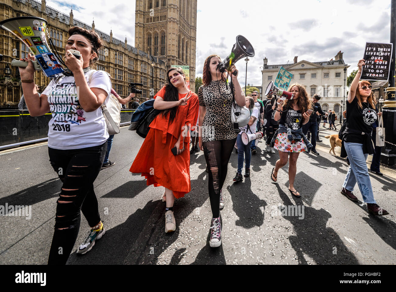 The Official Animal Rights March taking place with protesters outside ...