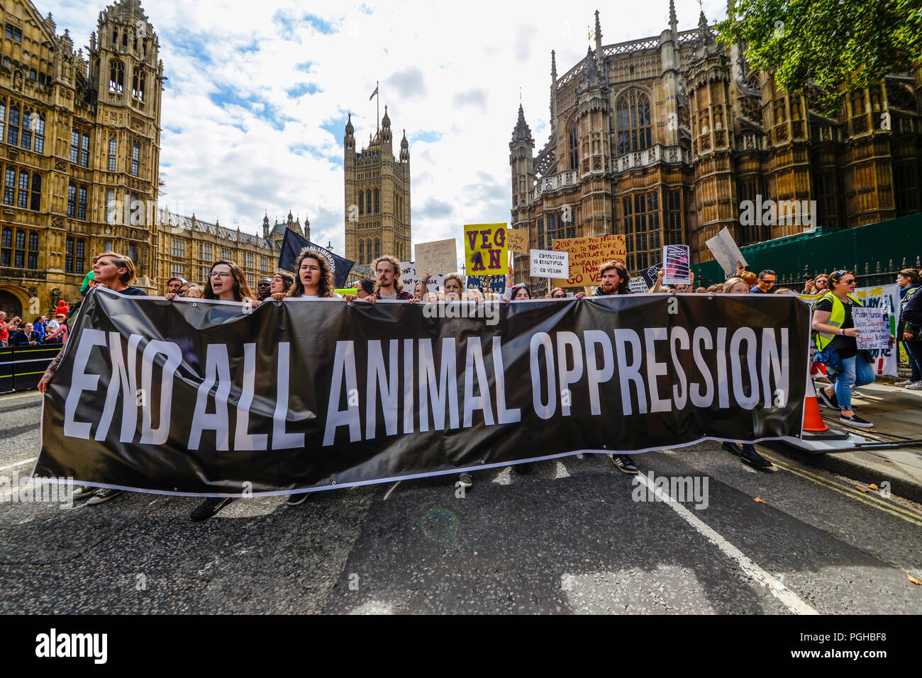 The Official Animal Rights March taking place with protesters outside ...