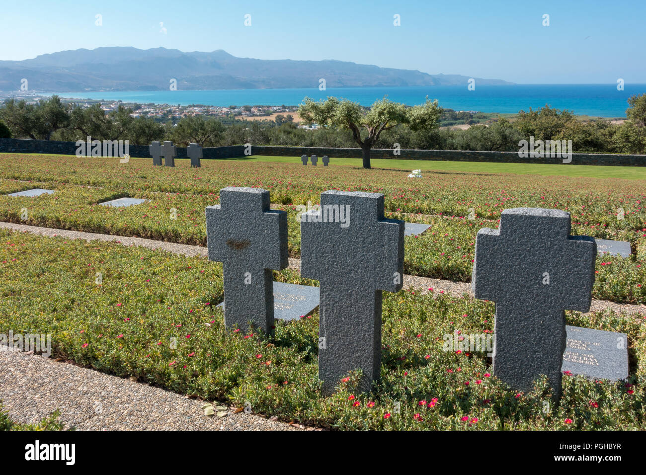 Maleme German war cemetery, Crete Stock Photo - Alamy