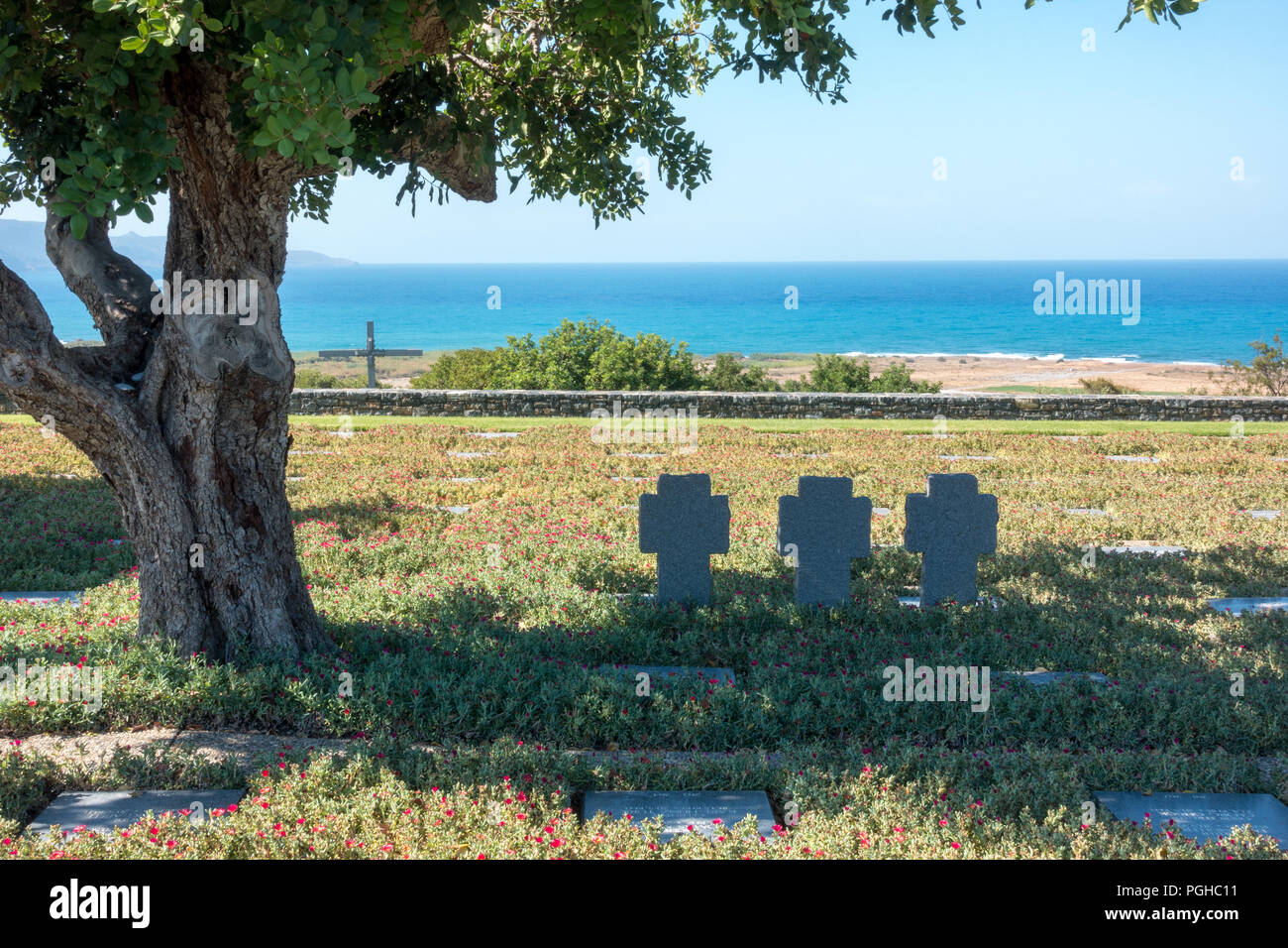 Maleme German war cemetery, Crete Stock Photo - Alamy