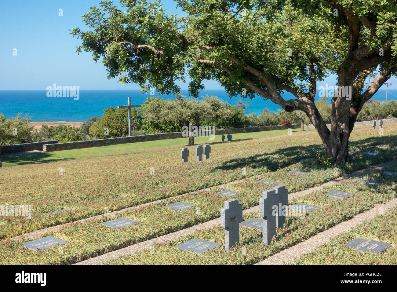Maleme German war cemetery, Crete Stock Photo - Alamy