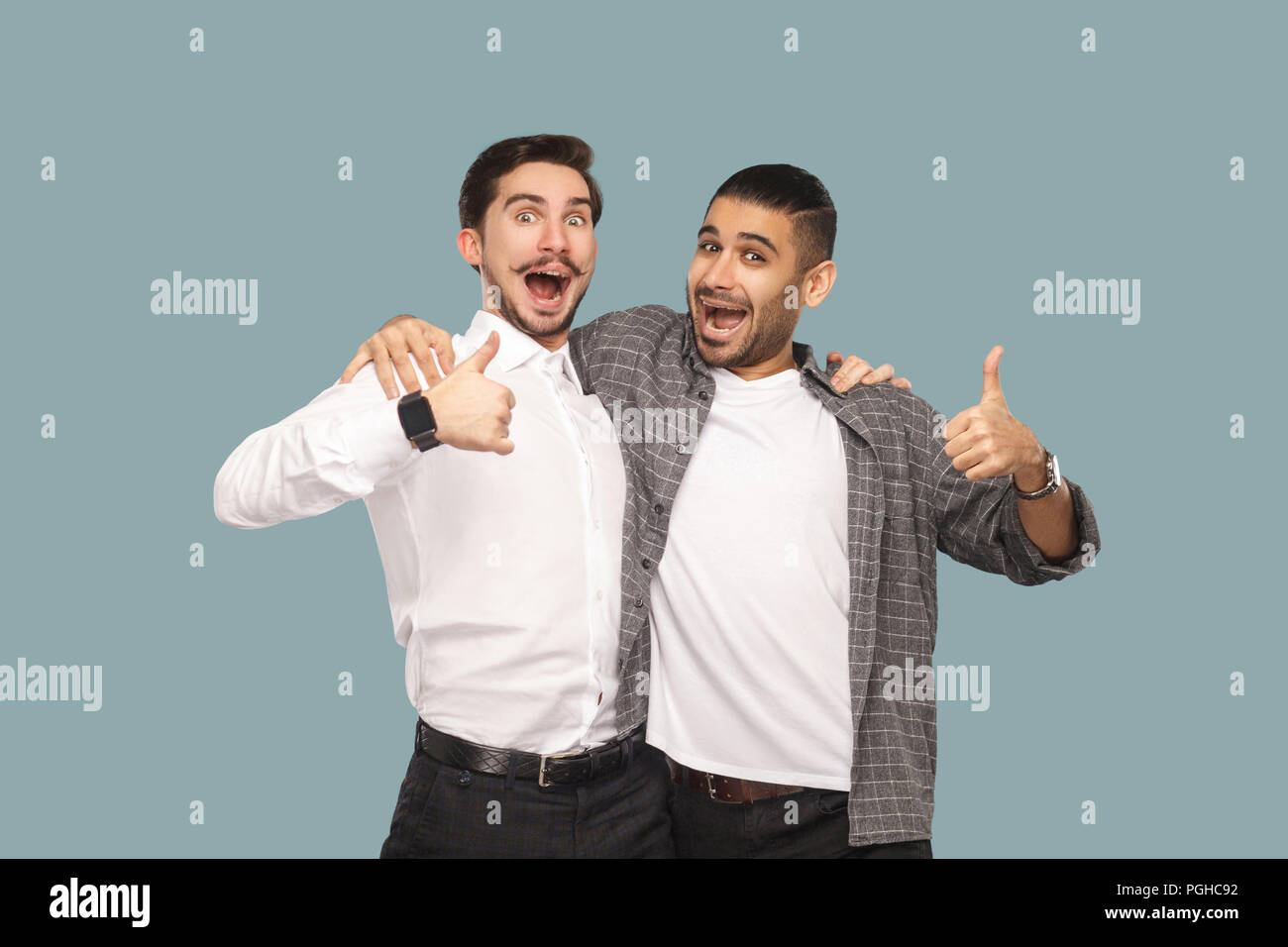 Two handsome partners enjoy hi-res stock photography and images - Alamy