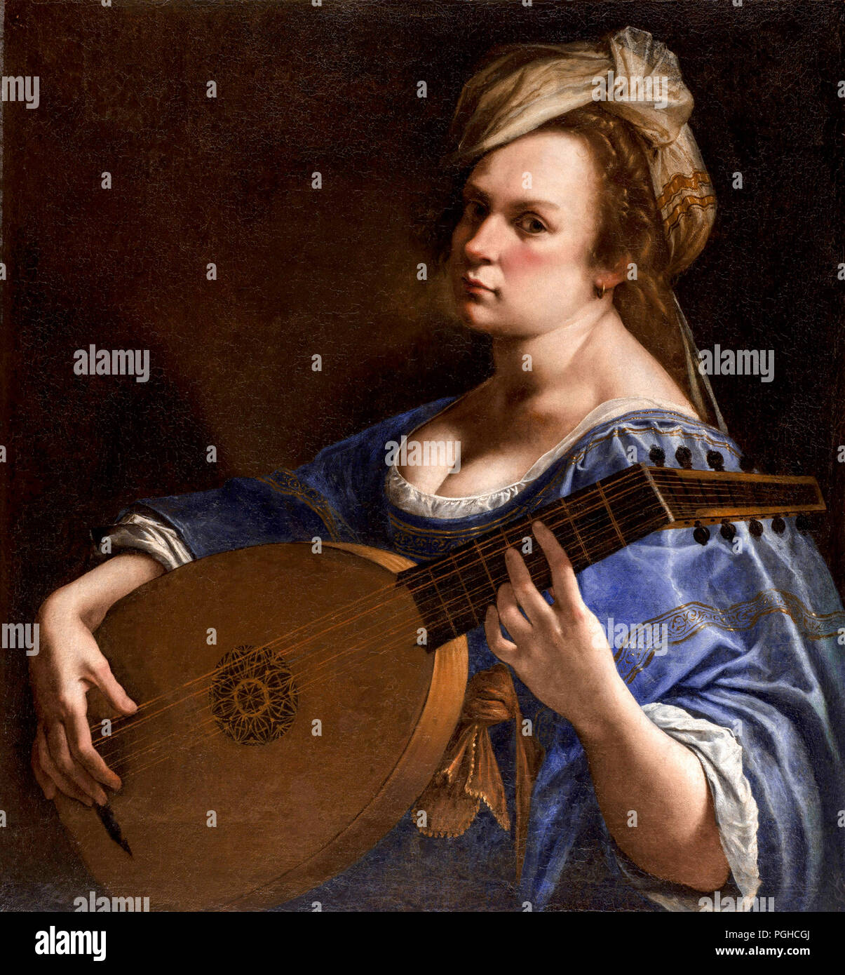 Artemisia Gentileschi Self Portrait As A Lute Player 1615 17 By