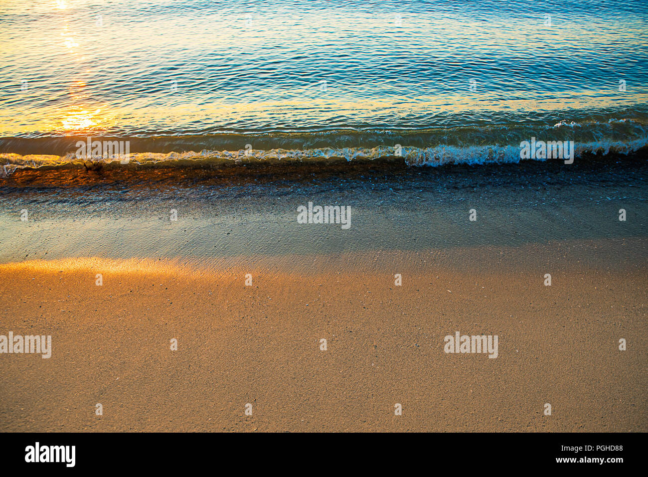 Tropical sandy beach and blue ocean Stock Photo - Alamy