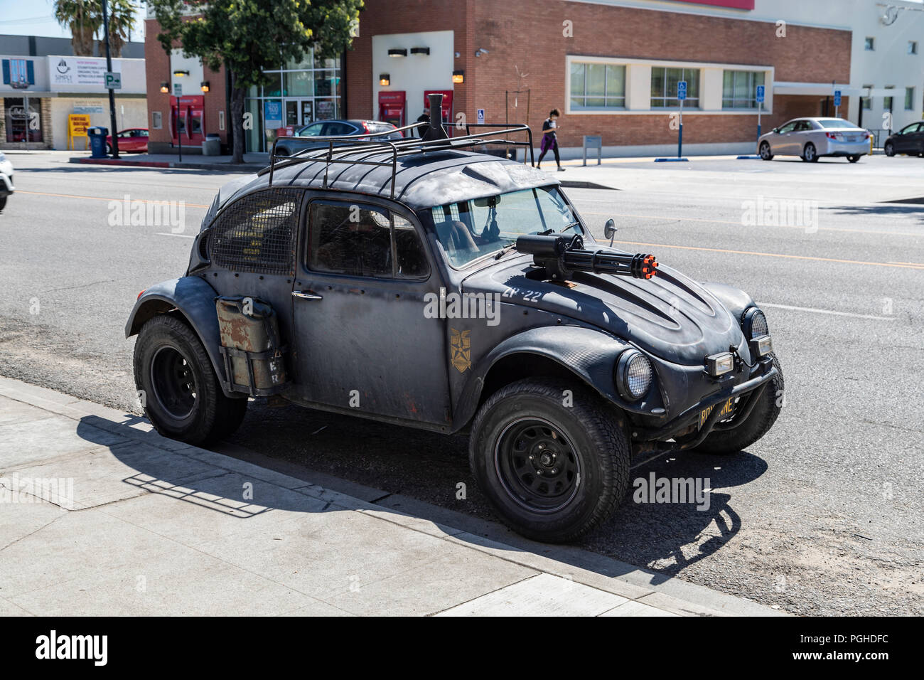 Modified VW Beetle Car, Burbank, CA with BB gun Stock Photo - Alamy