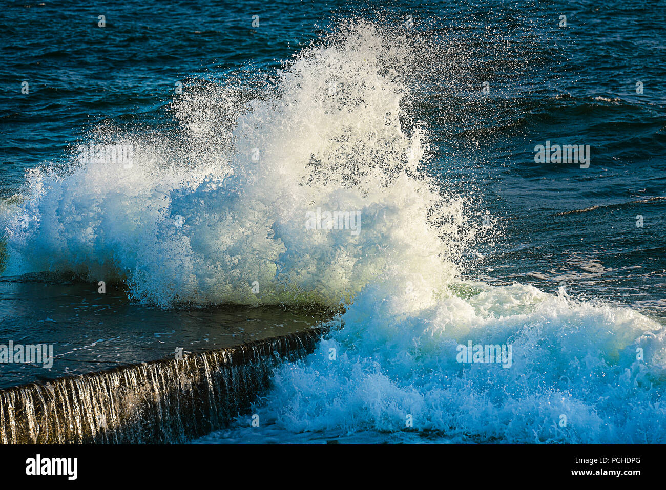 Tsunami wave hitting the coast hi-res stock photography and images - Alamy