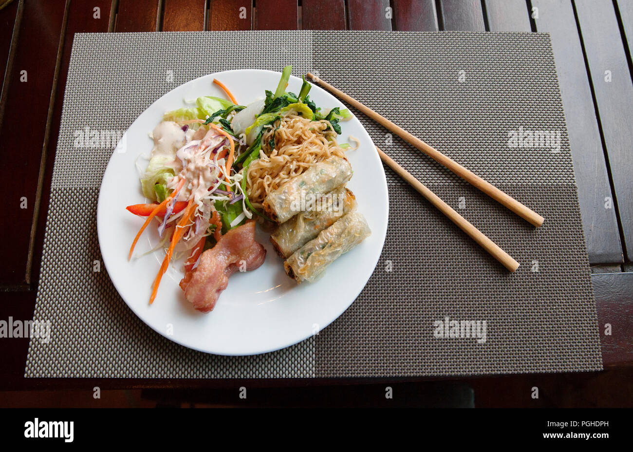 Vietnamese breakfast on a plate Stock Photo - Alamy