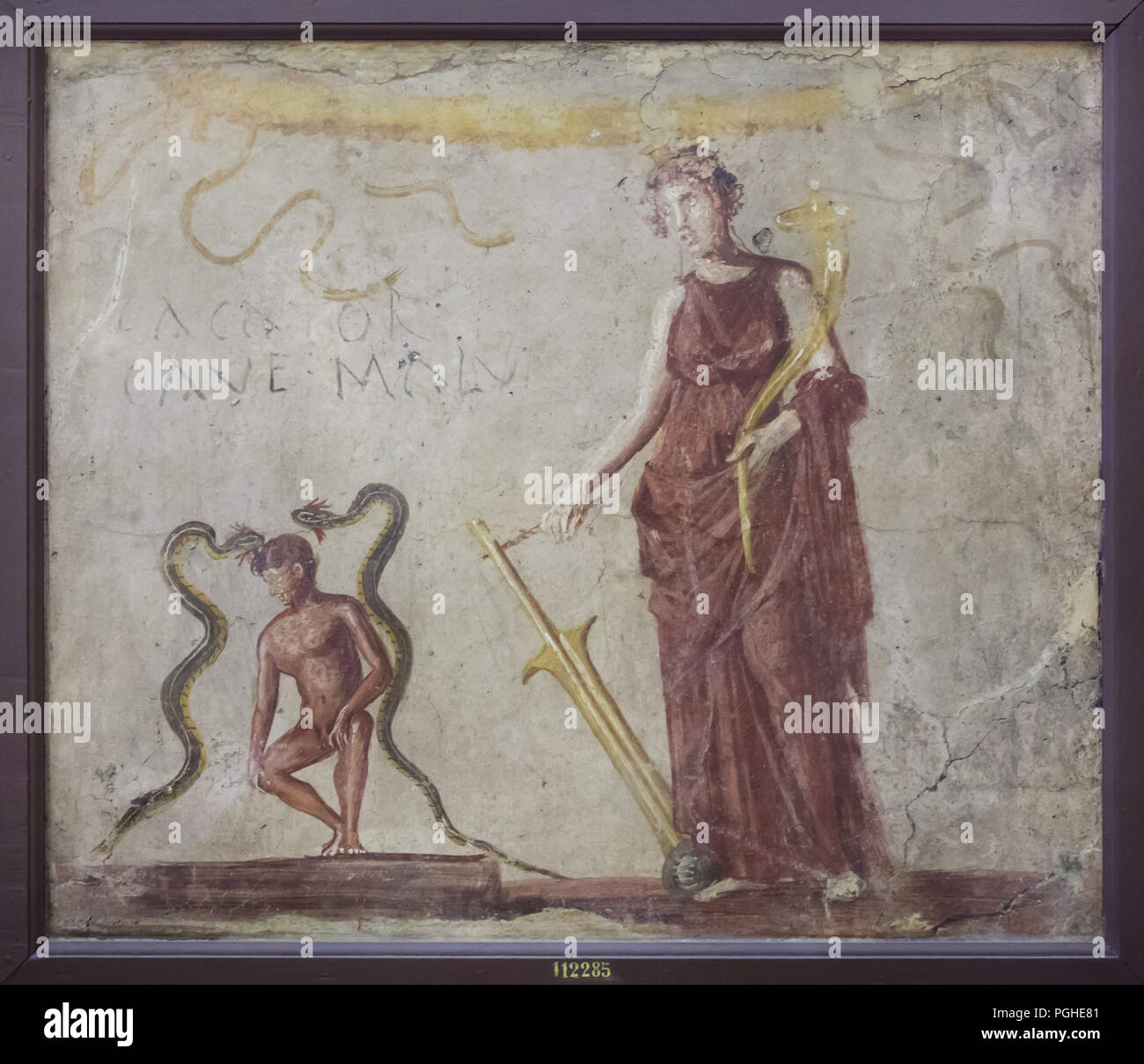 Isis Fortuna and Harpocrates between two beneficent serpents depicted ...