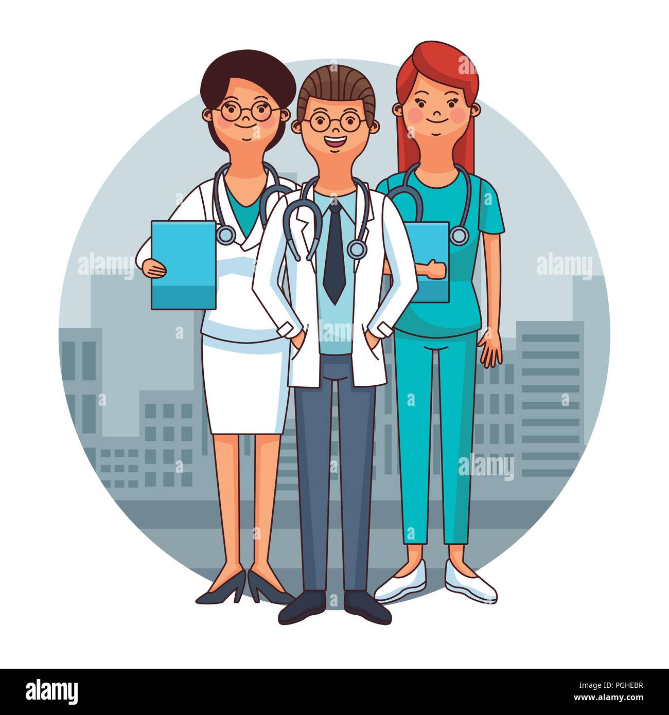 Doctors team cartoons Stock Vector Image & Art - Alamy