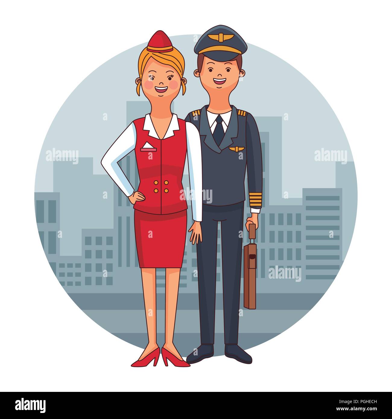 Flight crew cartoon Stock Vector Image & Art - Alamy