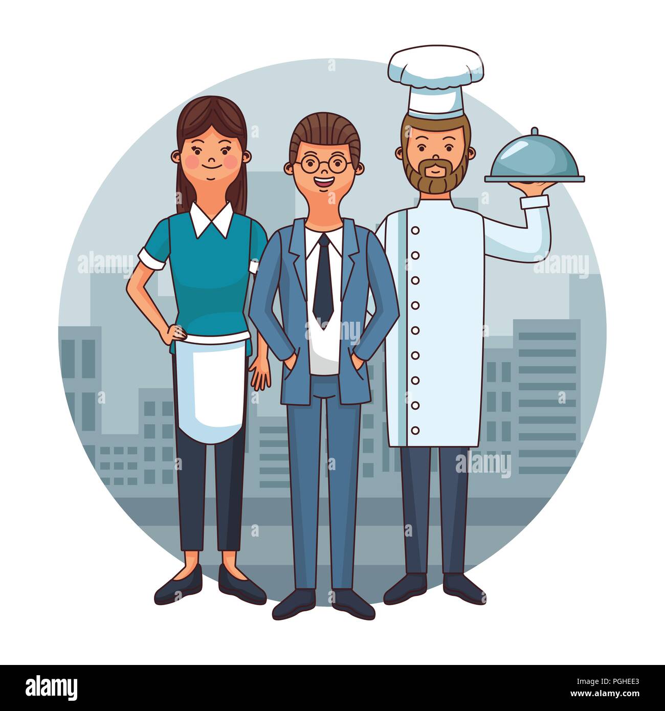 Businessman menu restaurant Cut Out Stock Images & Pictures - Alamy