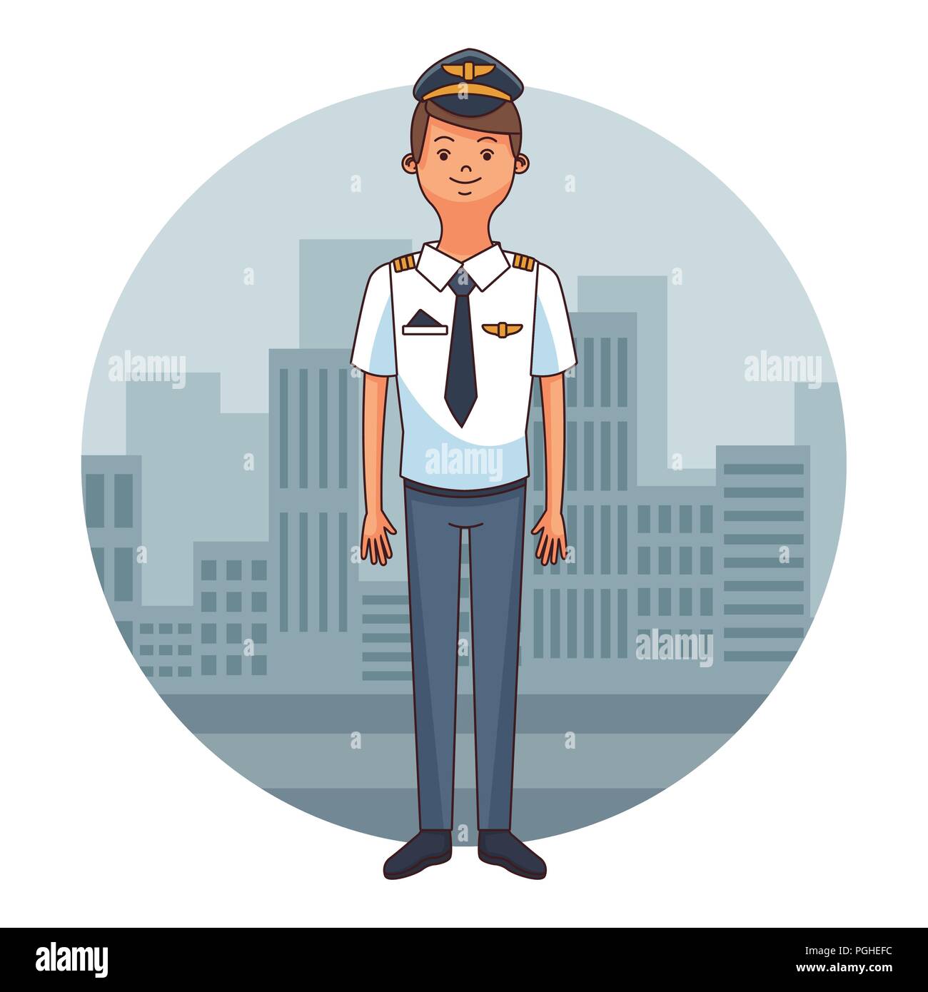 Airliner pilot cartoon Stock Vector Image & Art - Alamy