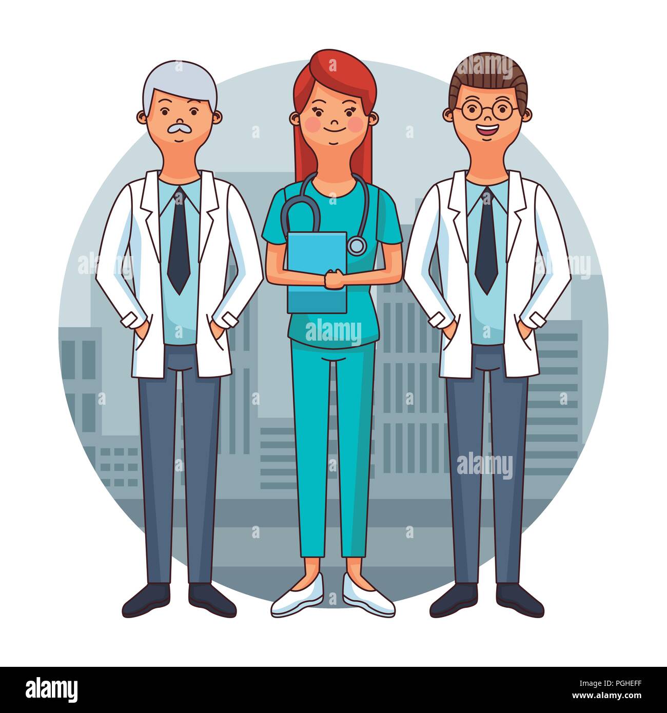 Doctors team cartoons Stock Vector Image & Art - Alamy
