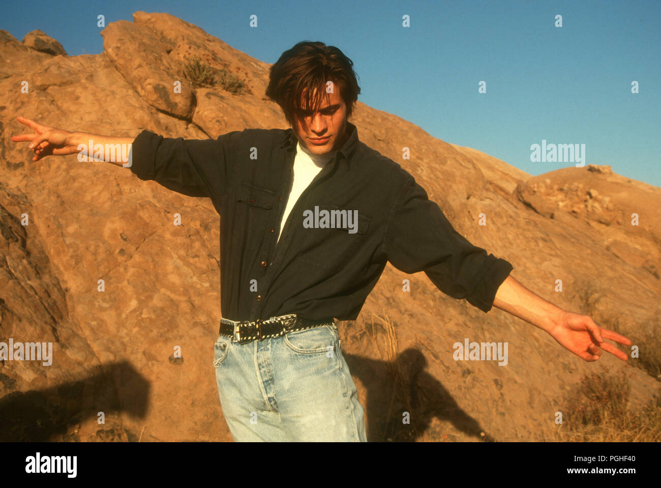 MOJAVE DESERT, CA - AUGUST 17: (EXCLUSIVE) Actor Michael Woolson poses ...