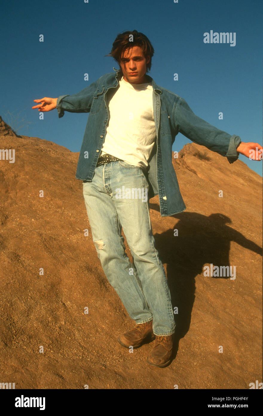 MOJAVE DESERT, CA - AUGUST 17: (EXCLUSIVE) Actor Michael Woolson poses ...