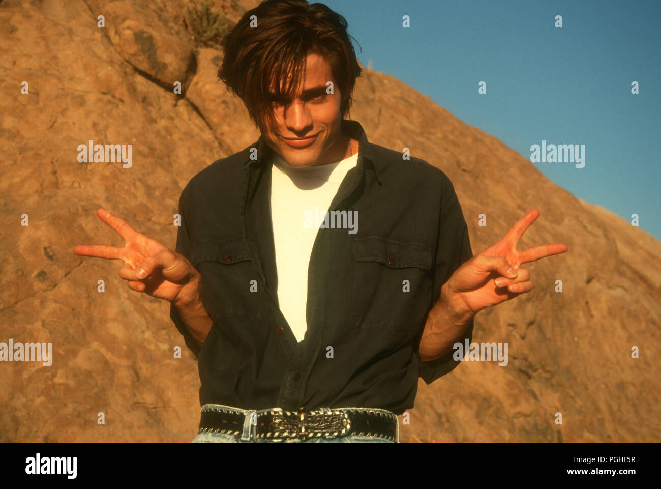 MOJAVE DESERT, CA - AUGUST 17: (EXCLUSIVE) Actor Michael Woolson poses ...