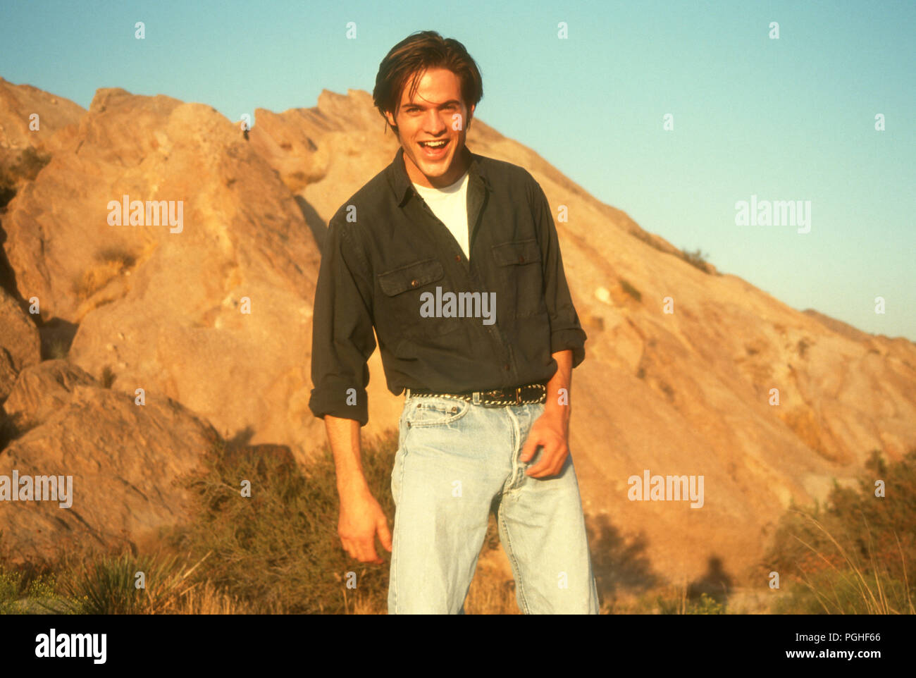 MOJAVE DESERT, CA - AUGUST 17: (EXCLUSIVE) Actor Michael Woolson poses ...