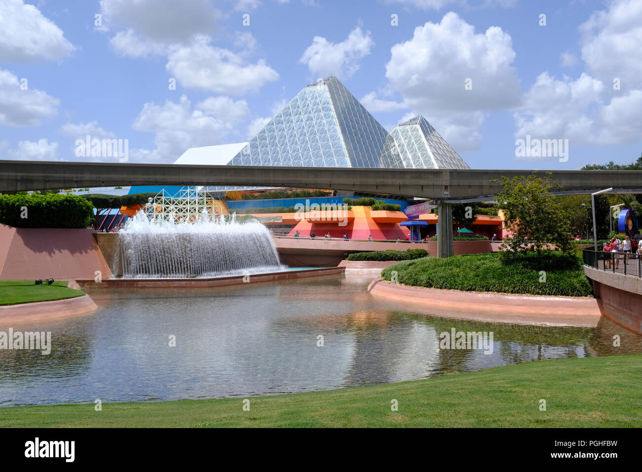 Scene inside Epcot in Walt Disney World in Orlando, Florida Stock Photo ...