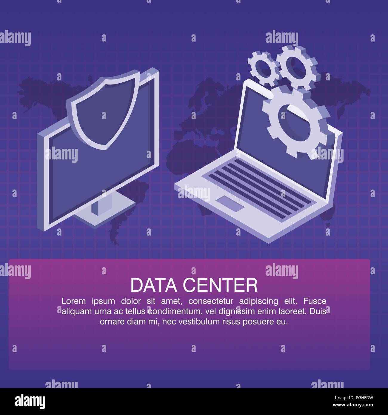 Data center poster with informaton Stock Vector Image & Art - Alamy