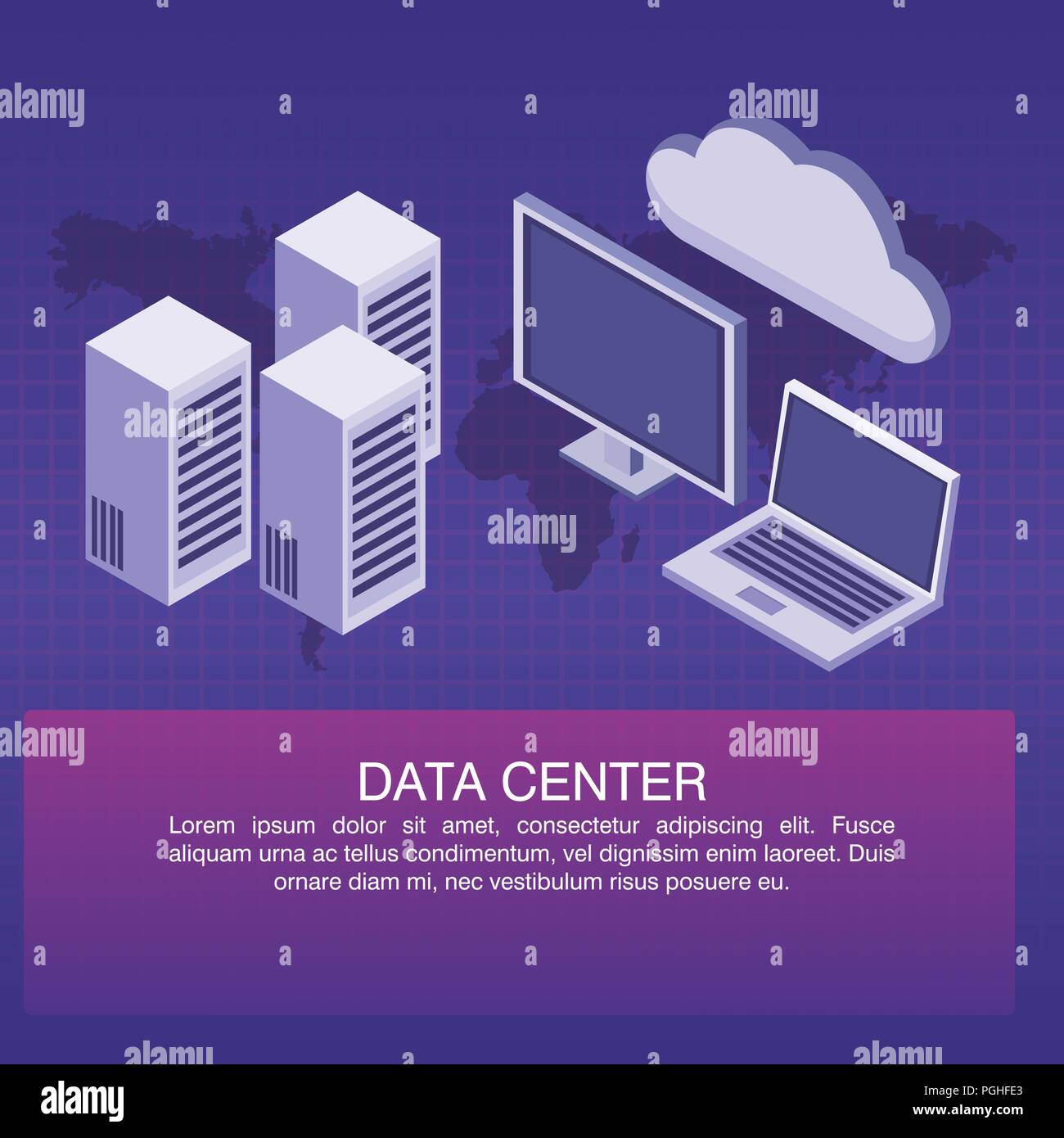 Data center poster with informaton Stock Vector Image & Art - Alamy