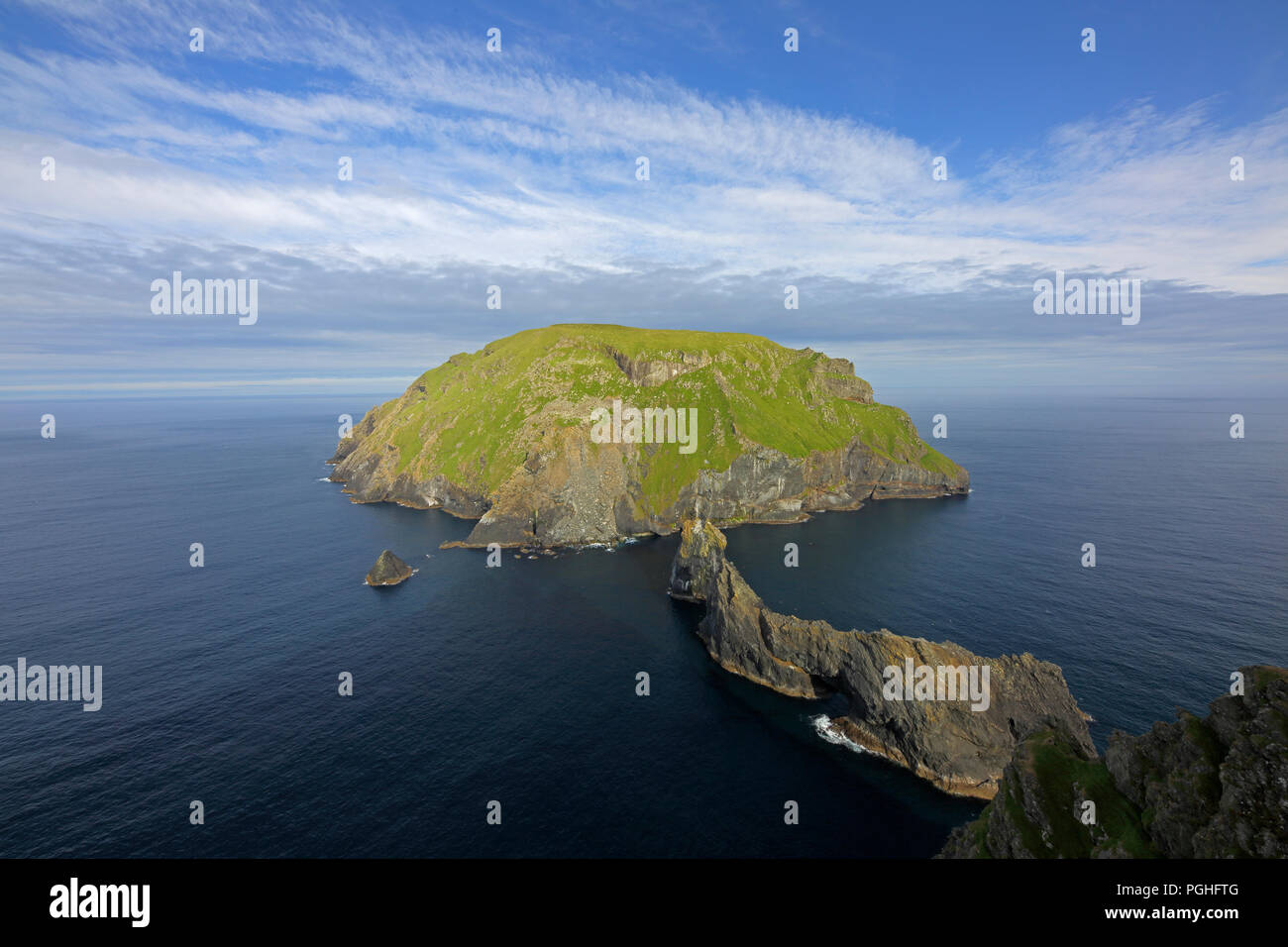 View of Soay from Hirta St Kilda Outer Hebrides Stock Photo - Alamy