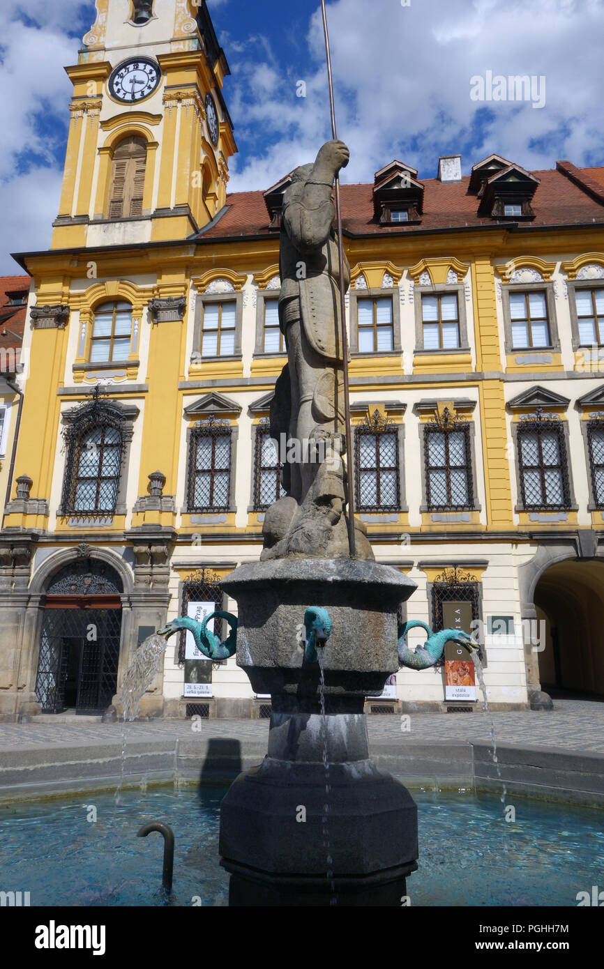 Beautiful town of Cheb (Eger) in West Bohemia region of Czech Republic ...