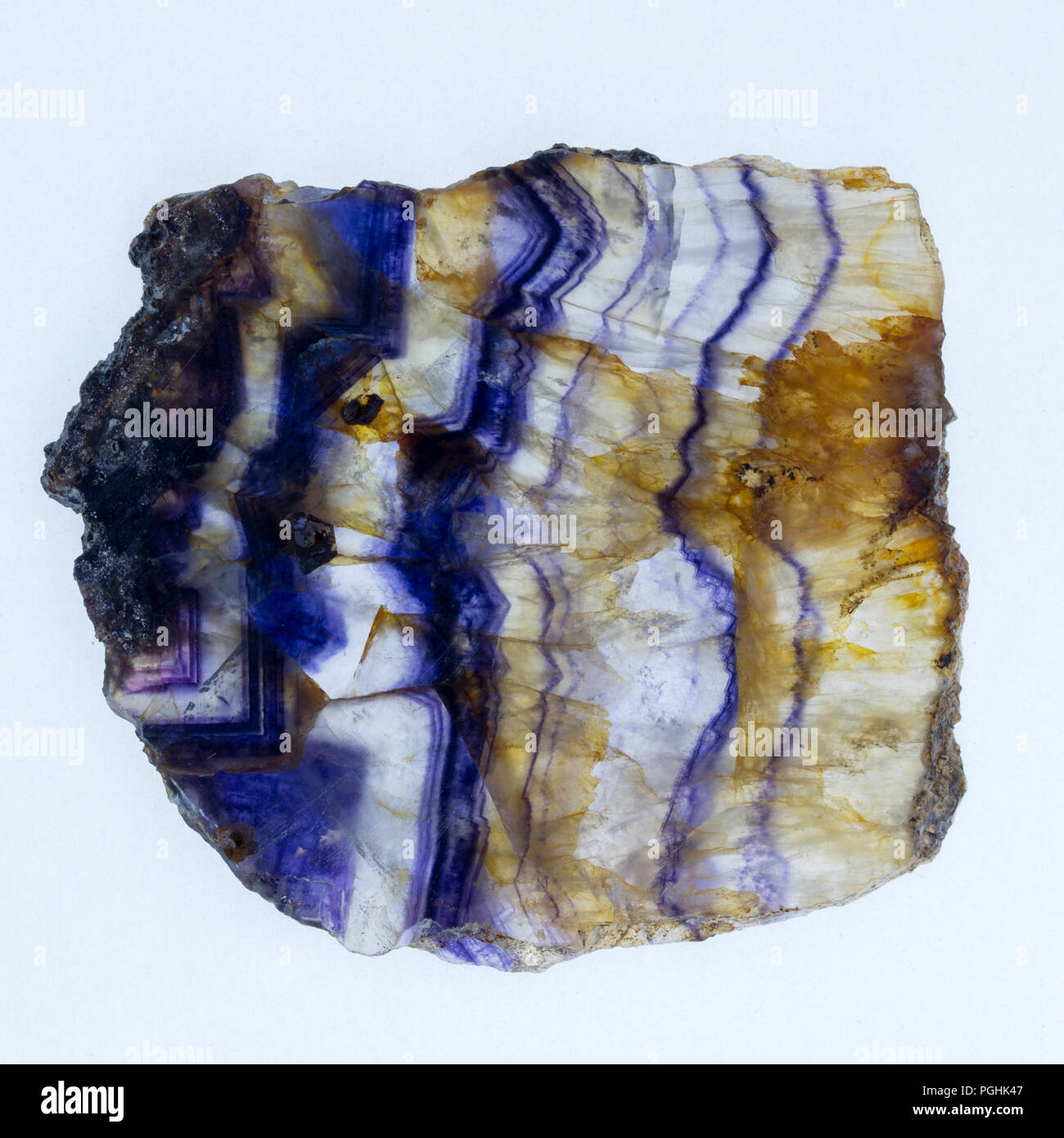 Blue John Slice Stock Photo - Alamy