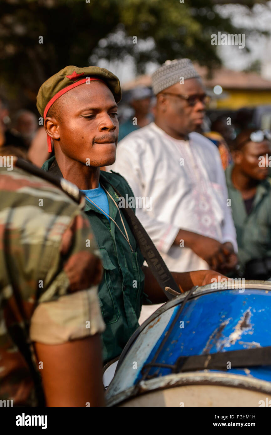 OUIDAH, BENIN - Jan 10, 2017: Unidentified Beninese man in shirt and a ...