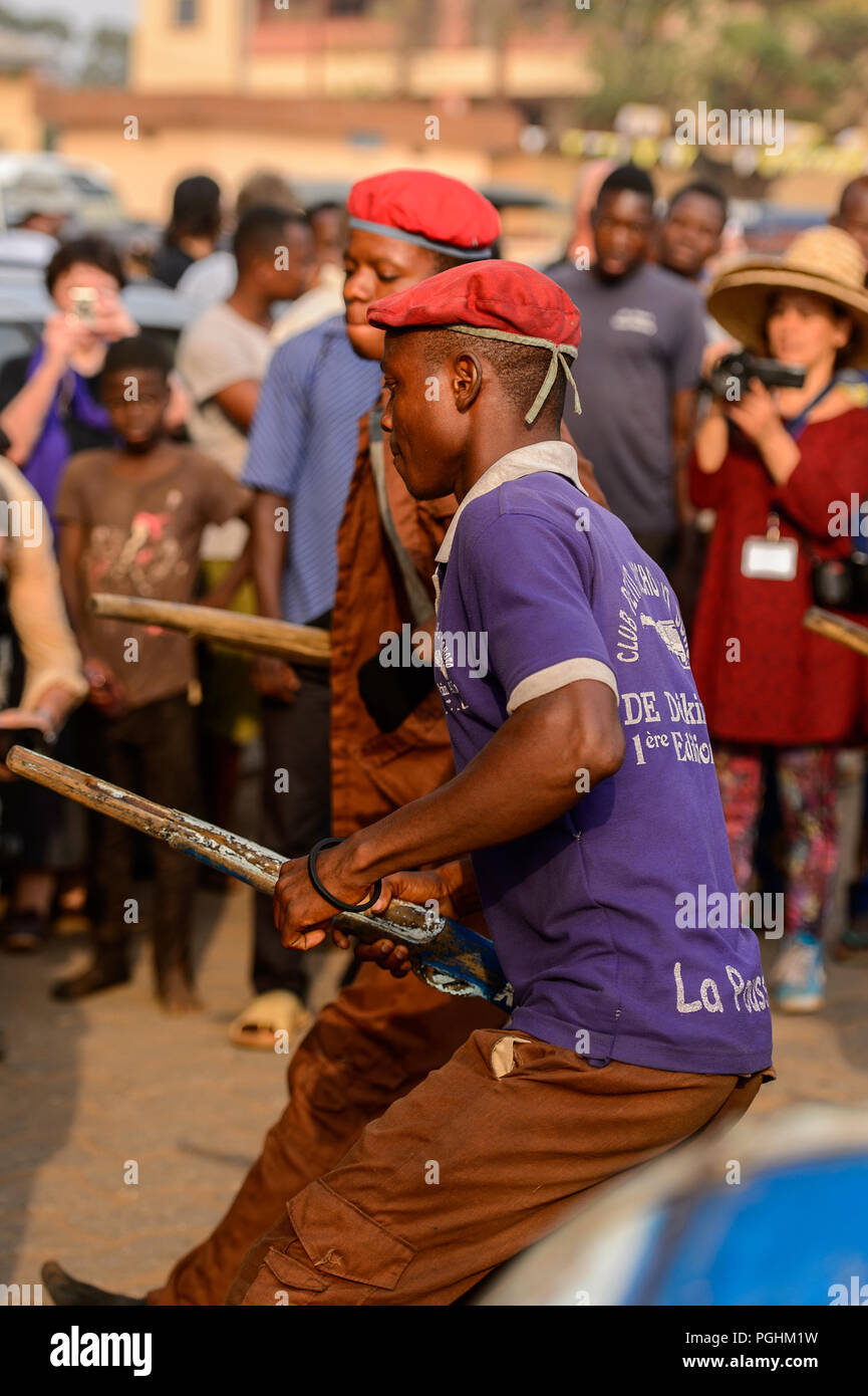 OUIDAH, BENIN - Jan 10, 2017: Unidentified Beninese man in shirt and a ...