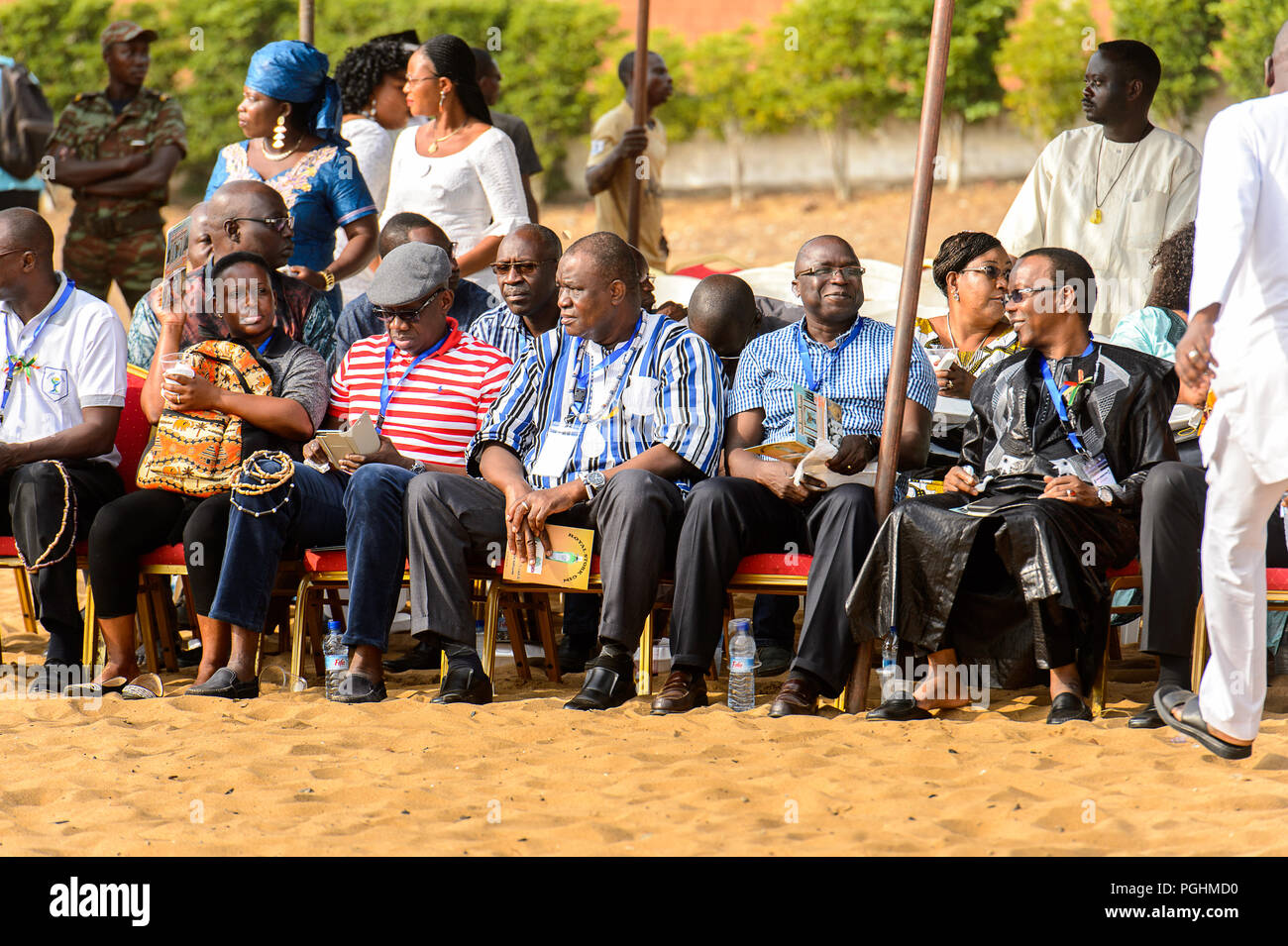 OUIDAH, BENIN - Jan 10, 2017: Unidentified Beninese group of people of ...