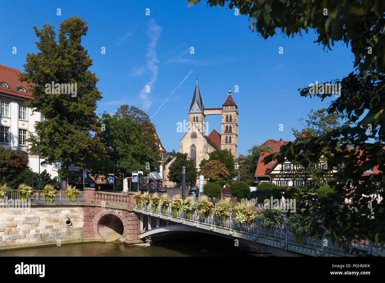 historic town esslingen germany on the neckar river Stock Photo - Alamy