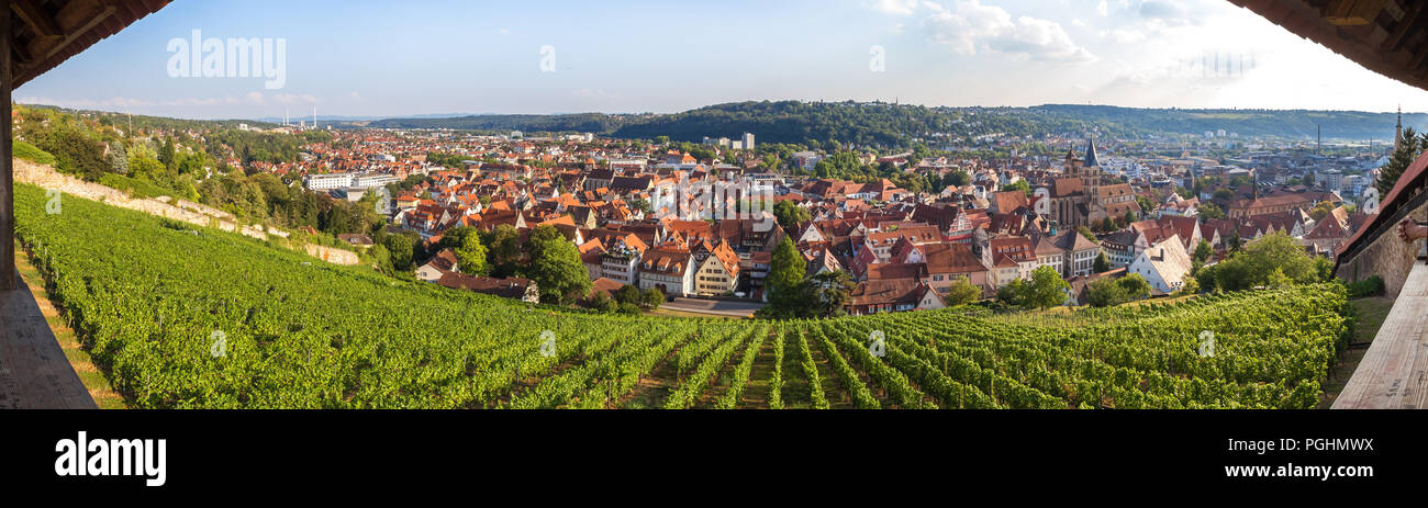 historic town esslingen germany high definition panorama Stock Photo ...