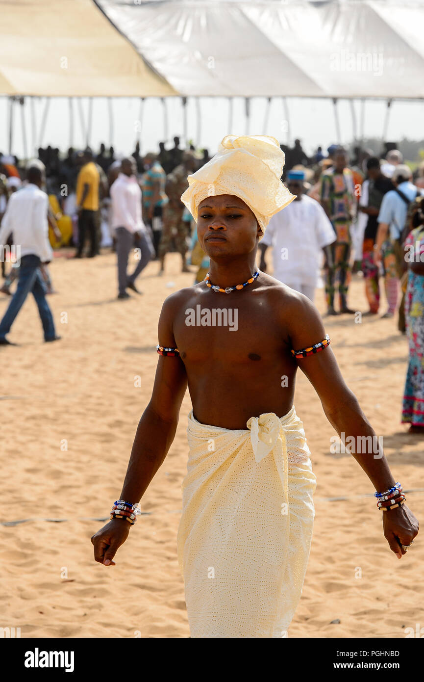 OUIDAH, BENIN - Jan 10, 2017: Unidentified Beninese gorgeous man in ...