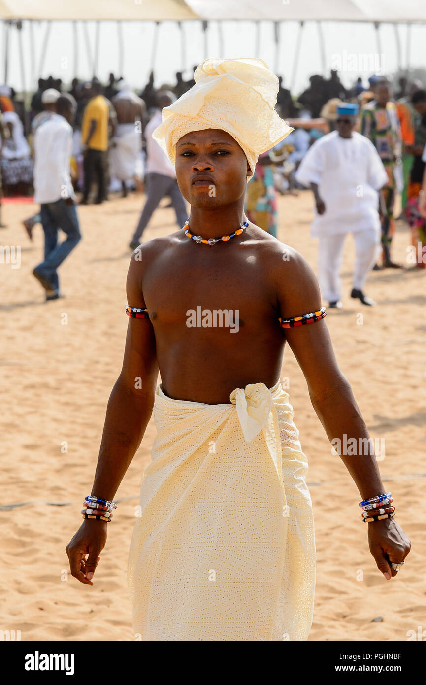 OUIDAH, BENIN - Jan 10, 2017: Unidentified Beninese gorgeous man in ...