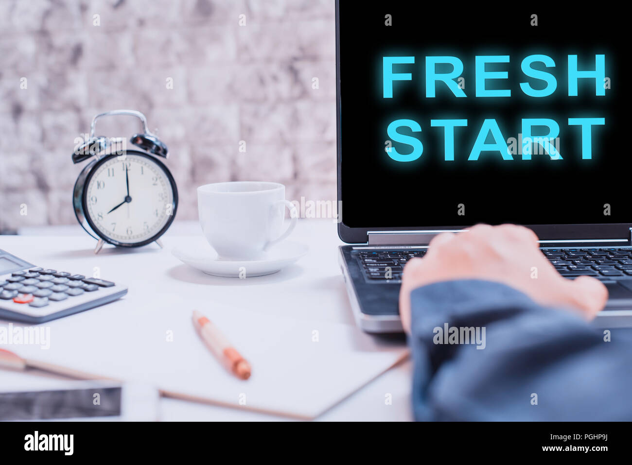 Fresh start of the day. Personal transformation for successful concept ...